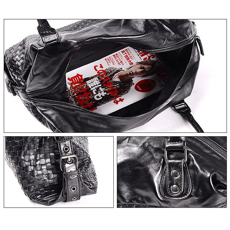 Roshell PU編みこみボストンバッグ お兄系 Men[品番：JG000005304]｜JIGGYS SHOP（ジギーズショップ）のメンズファッション通販｜SHOPLIST（ショップリスト）