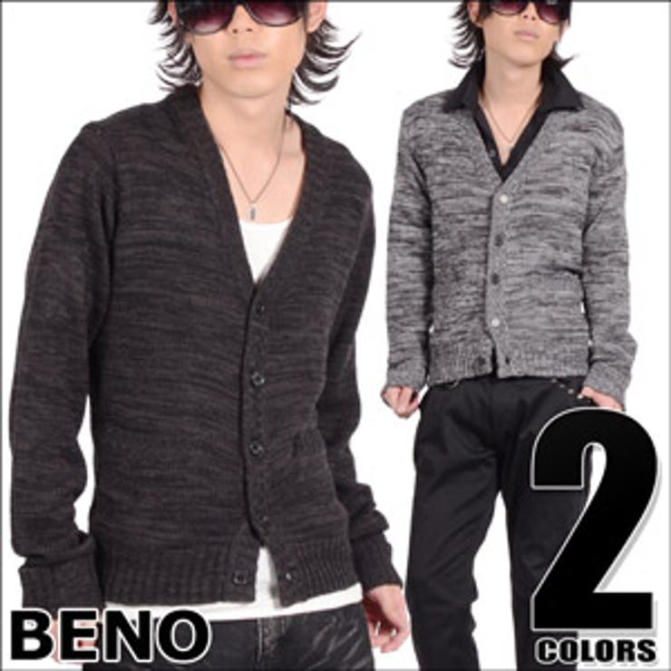 BENO(ビーノ)MIXニットカーディガン お兄系 Men s[品番：JG000001176]｜JIGGYS SHOP（ジギーズショップ）の ...