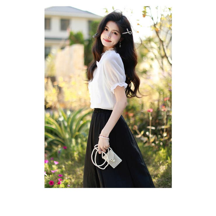 ブラウス フリルネック リボン[品番：JSFW0013505]｜JS FASHION（ジェーエスファッション）のレディースファッション通販 ...