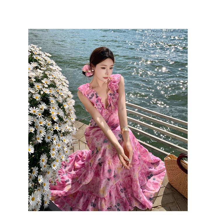 リゾートワンピ 花柄 花柄ワンピ[品番：JSFW0013709]｜JS FASHION（ジェーエスファッション）のレディースファッション通販 ...
