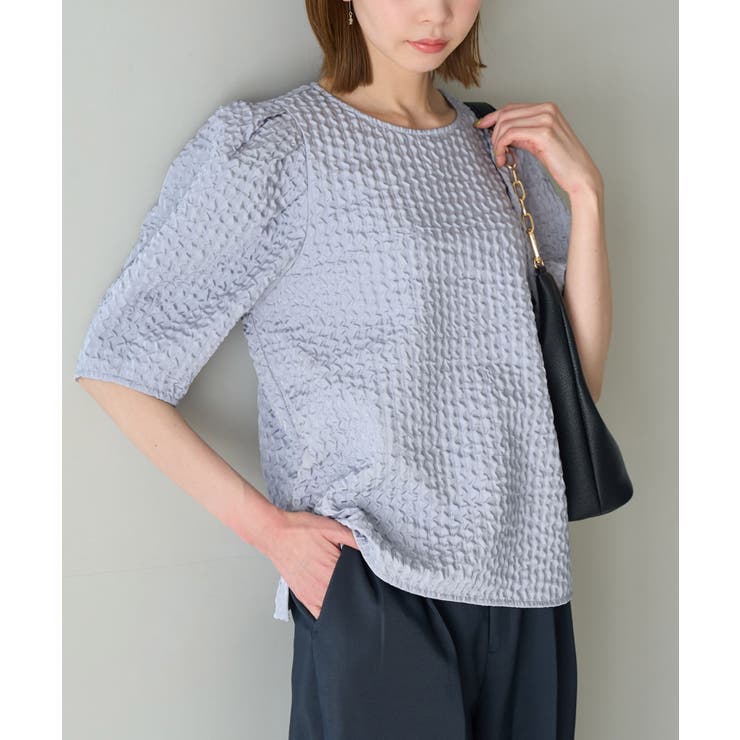 【emur/エミュール】セットアップ対応/ふくれジャガードブラウス[品番：RPCW0035378]｜ROPE' PICNIC（ロペピクニック ...