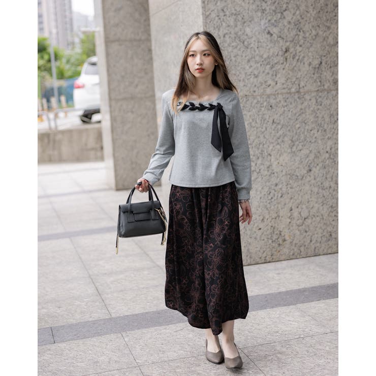 胸元リボンのプルオーバー[品番：LVLW0000333]｜Frenchic（フレンチック）のレディースファッション通販｜SHOPLIST ...