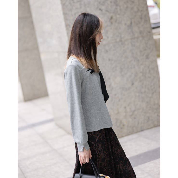 胸元リボンのプルオーバー[品番：LVLW0000333]｜Frenchic（フレンチック）のレディースファッション通販｜SHOPLIST ...