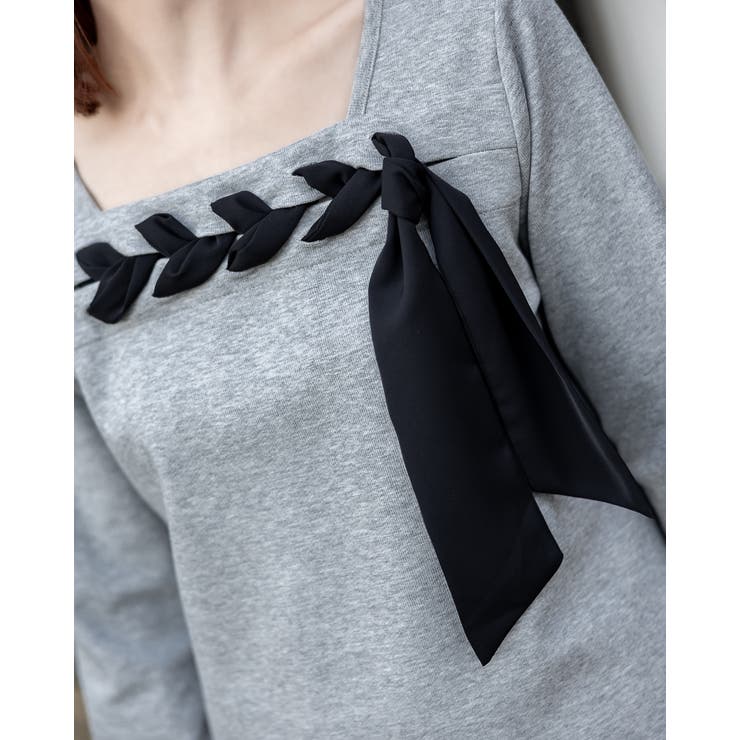 胸元リボンのプルオーバー[品番：LVLW0000333]｜Frenchic（フレンチック）のレディースファッション通販｜SHOPLIST ...