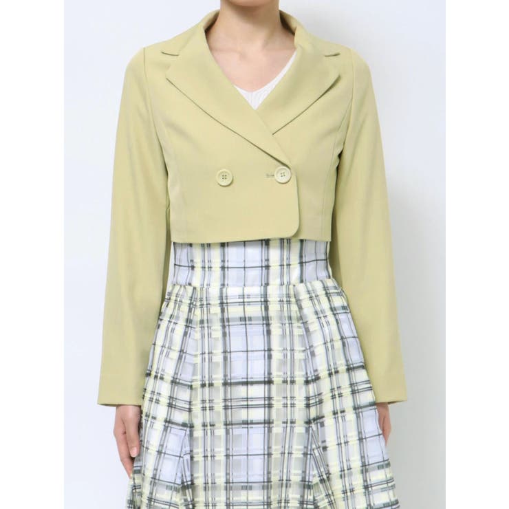 2WAYクロップドダブルジャケット[品番:MKSW0055463 2WAYクロップドダブルジャケット[品番:MKSW0055463