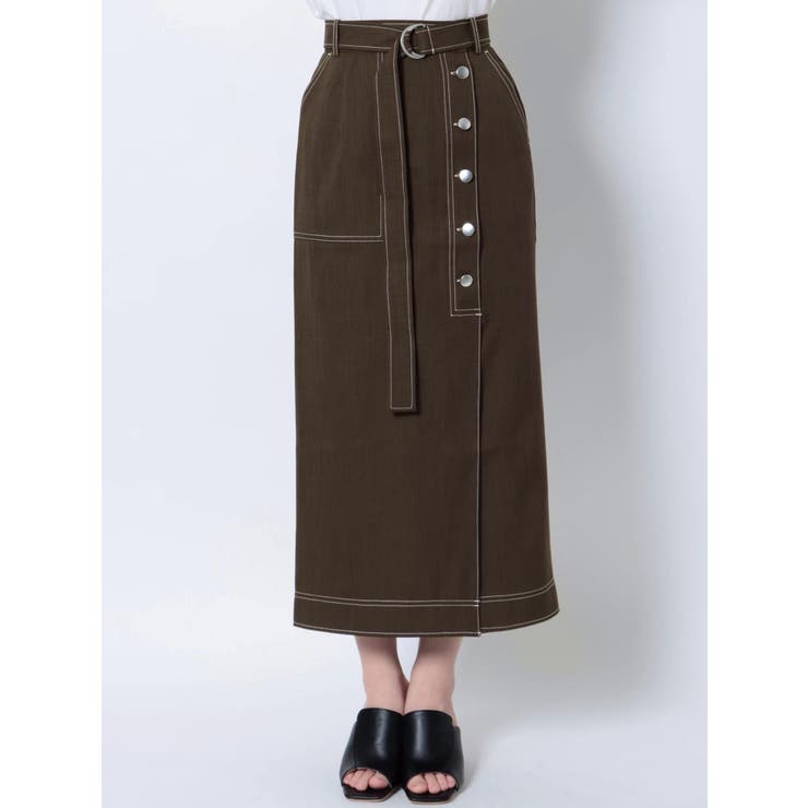 アシメフロントボタンスカート[品番：MKSW0052649]｜MURUA（ムルーア）のレディースファッション通販｜SHOPLIST（ショップリスト）