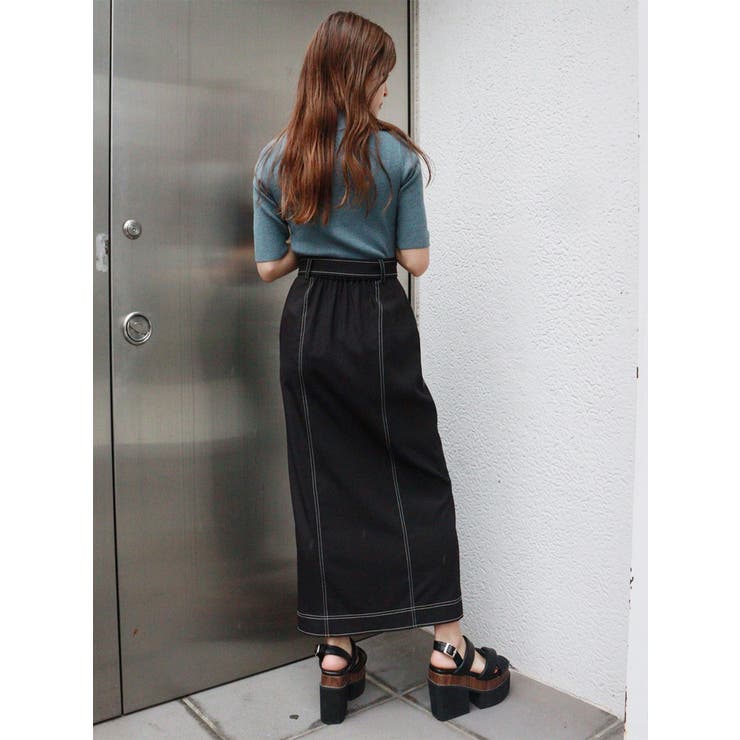 アシメフロントボタンスカート[品番：MKSW0052649]｜MURUA（ムルーア）のレディースファッション通販｜SHOPLIST（ショップリスト）