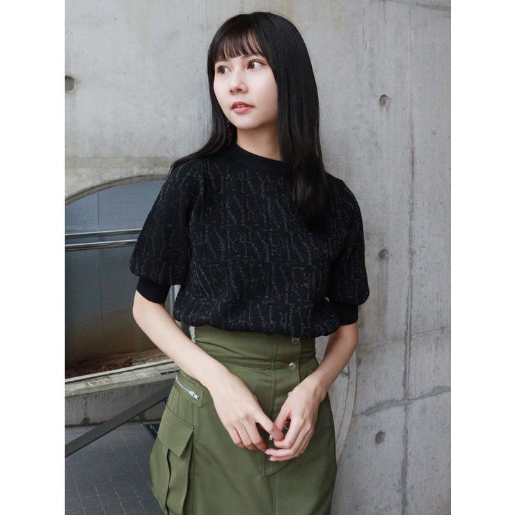 フォントパターンニット[品番：MKSW0053379]｜MURUA（ムルーア）のレディースファッション通販｜SHOPLIST（ショップリスト）
