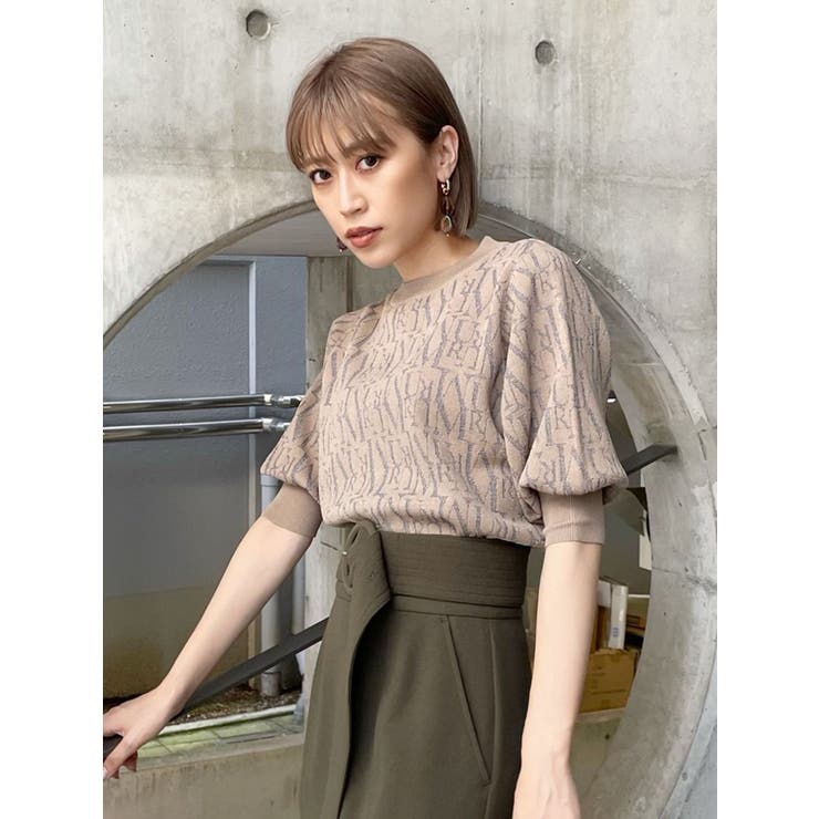 フォントパターンニット[品番：MKSW0053379]｜MURUA（ムルーア）のレディースファッション通販｜SHOPLIST（ショップリスト）