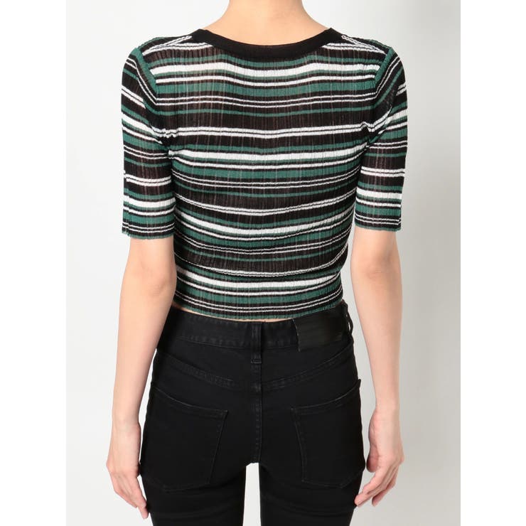 シアーボーダーカーディガン[品番：MKSW0053380]｜MURUA（ムルーア）のレディースファッション通販｜SHOPLIST（ショップリスト）