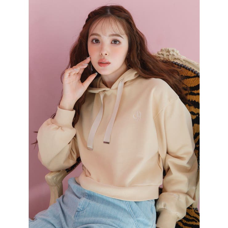 【CALNAMURコラボ】ロゴショートフーディ[品番：MKSW0056962]｜dazzlin（ダズリン）のレディースファッション通販｜SHOPLIST（ショップリスト）