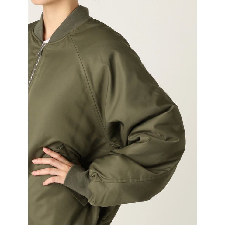 ROUND GATHER MA-1[品番：MKSW0003766]｜EMODA（エモダ）のレディースファッション通販｜SHOPLIST（ショップリスト）