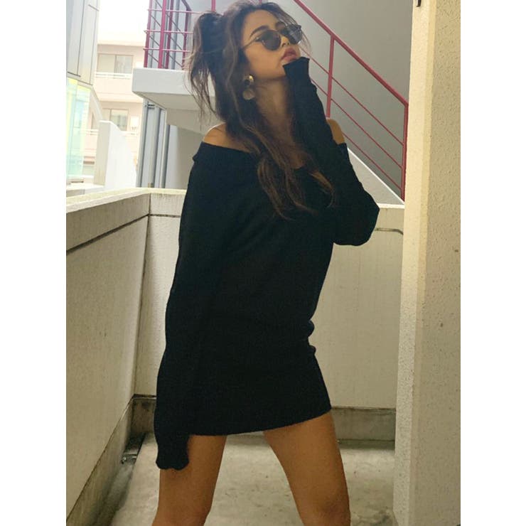 Vネックタイトニットワンピース[品番：MKSW0027626]｜GYDA（ジェイダ）のレディースファッション通販｜SHOPLIST（ショップリスト）