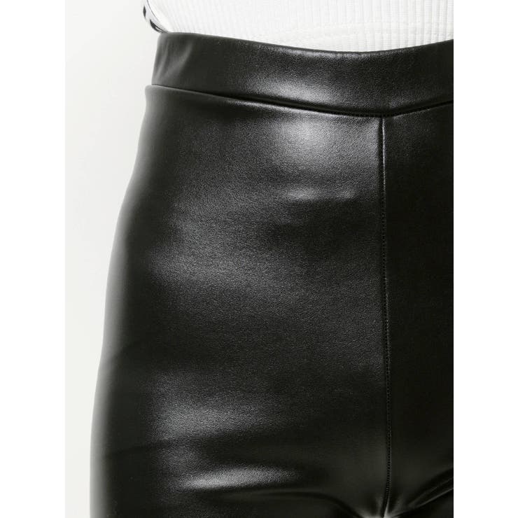 H/Wフェイクレザー RAISED BACK KNEE ZIPレギンス[品番 H/Wフェイクレザー RAISED BACK KNEE ZIPレギンス[品番