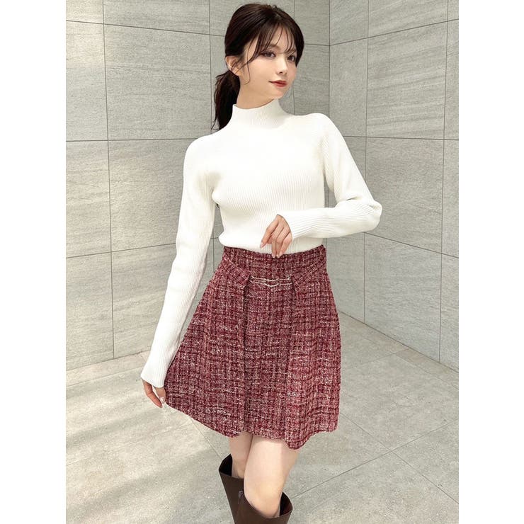 ハイネックベーシックニットトップス[品番:MKSW0060364 ハイネックベーシックニットトップス[品番:MKSW0060364