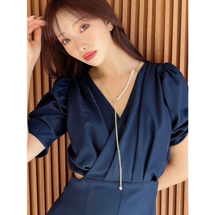 アシンメトリーパールロングネックレス[品番:MKSW0064286 アシンメトリーパールロングネックレス[品番:MKSW0064286