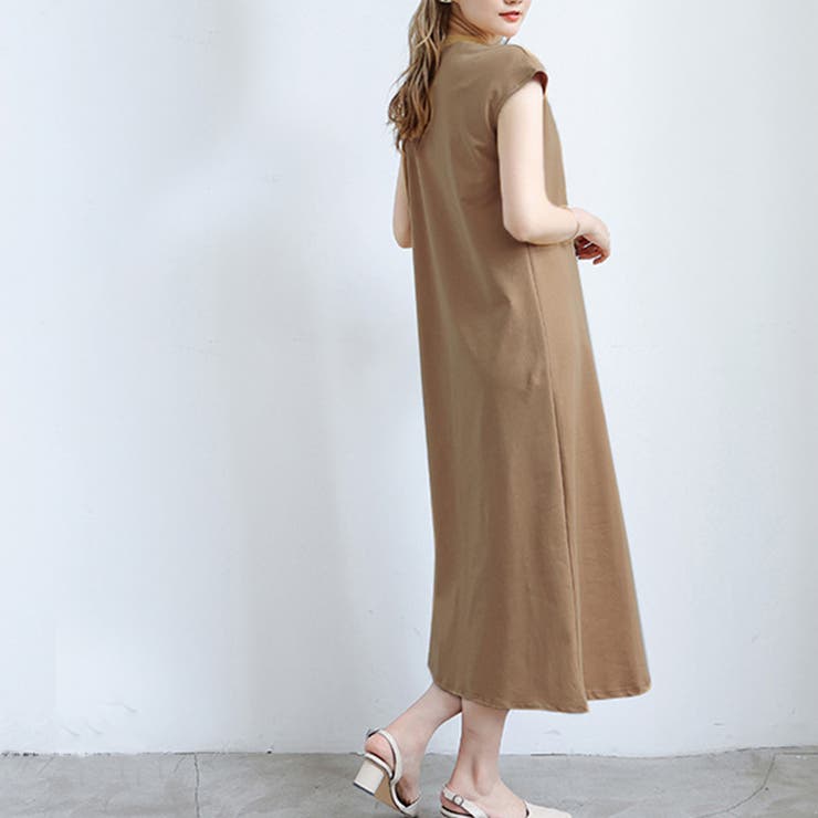 ワンピース サイドプリーツ ロング 夏[品番:II000008277 ワンピース サイドプリーツ ロング 夏[品番:II000008277