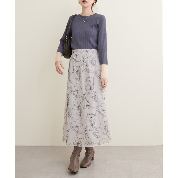 ＜mizumami＞シアーフロッキーフラワースカート[品番：NCLW0014901]｜NICE CLAUP / OLIVE des OLIVE ...