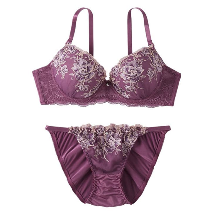 (E70/M-F80/L)ローズドレス刺しゅうブラジャーショーツセット[品番：NISW0001940]｜nissen（ニッセン）のレディースファッション通販｜SHOPLIST（ショップリスト）