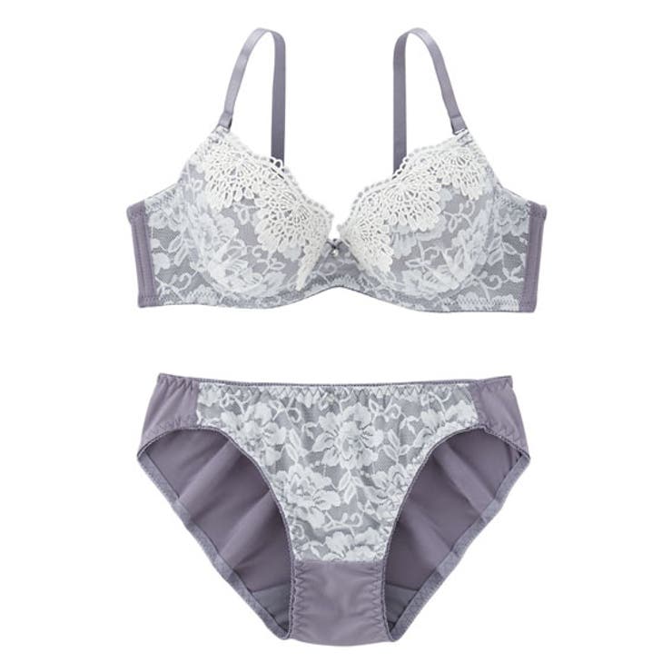 (A65/M-F75/L)ボタニカルレースブラジャーショーツセット[品番：NISW0002699]｜nissen（ニッセン）のレディースファッション通販｜SHOPLIST（ショップリスト）