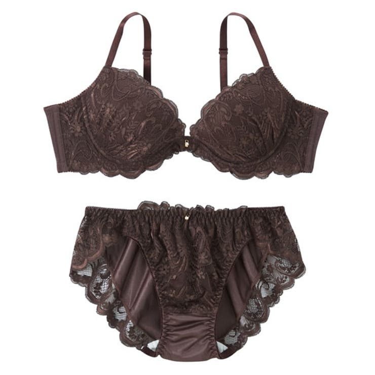 (A65/M-F75/L)脇高フローラルレースブラジャーショーツセット[品番：NISW0002774]｜nissen（ニッセン）のレディースファッション通販｜SHOPLIST（ショップリスト）