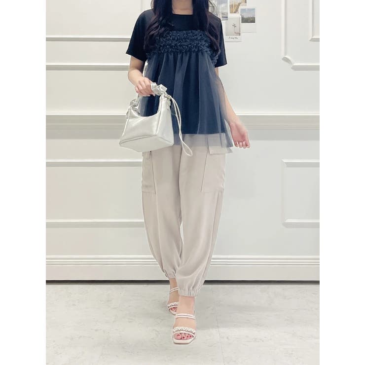 チュールドッキングプルTシャツ[品番：PLMW0012225]｜LUDIC PARK（ルディックパーク）のレディースファッション通販｜SHOPLIST（ショップリスト）