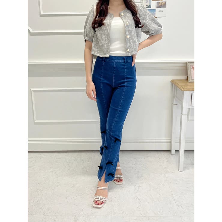 ツイードパフスリーブカーディガン[品番：PLMW0012493]｜LUDIC PARK（ルディックパーク）のレディースファッション通販｜SHOPLIST（ショップリスト）