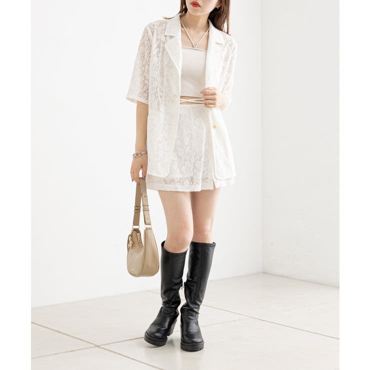 【Chico】レース5分袖シャツJKT[品番：PALW0003184]｜PAL GROUP OUTLET（パルグループアウトレット）の ...