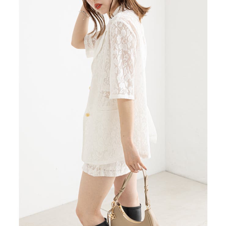 【Chico】レース5分袖シャツJKT[品番：PALW0003184]｜PAL GROUP OUTLET（パルグループアウトレット）の ...