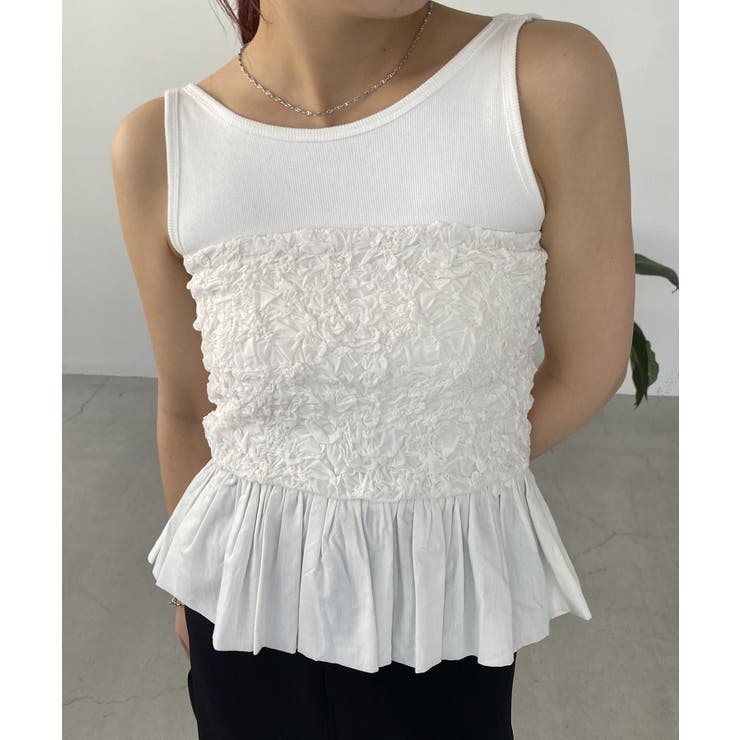 【CAPRICIEUX LE'MAGE】シャーリングペプラムビスチェ[品番：PALW0003412]｜PAL GROUP OUTLET（パル ...