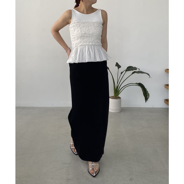【CAPRICIEUX LE'MAGE】シャーリングペプラムビスチェ[品番：PALW0003412]｜PAL GROUP OUTLET（パル ...