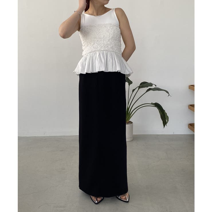 【CAPRICIEUX LE'MAGE】シャーリングペプラムビスチェ[品番：PALW0003412]｜PAL GROUP OUTLET（パル ...