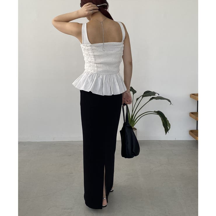 【CAPRICIEUX LE'MAGE】シャーリングペプラムビスチェ[品番：PALW0003412]｜PAL GROUP OUTLET（パル ...