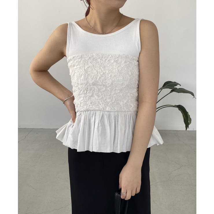 【CAPRICIEUX LE'MAGE】シャーリングペプラムビスチェ[品番：PALW0003412]｜PAL GROUP OUTLET（パル ...