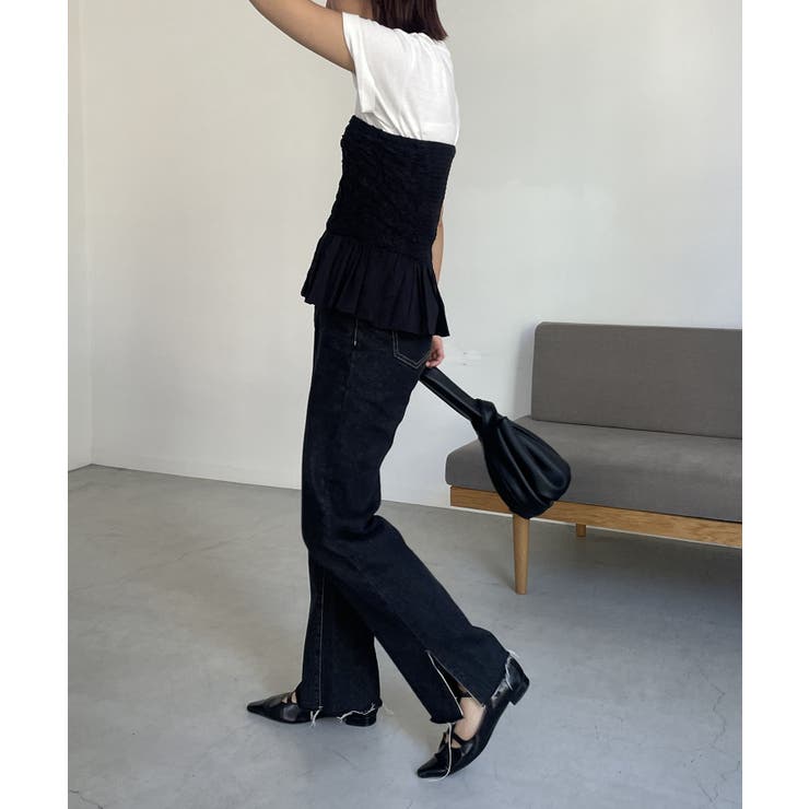 【CAPRICIEUX LE'MAGE】シャーリングペプラムビスチェ[品番：PALW0003412]｜PAL GROUP OUTLET（パル ...