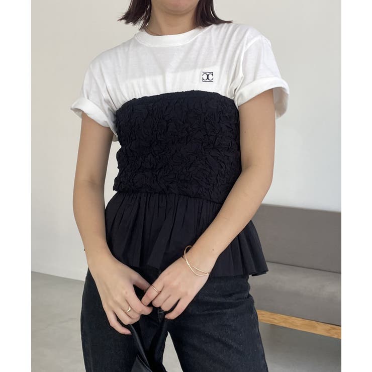 【CAPRICIEUX LE'MAGE】シャーリングペプラムビスチェ[品番：PALW0003412]｜PAL GROUP OUTLET（パル ...