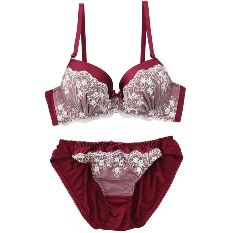 グロッシーサテンレース 3/4モールドカップブラ＆ショーツ[品番：PLSW0000994]｜palissee（パリーゼ）のレディースファッション通販｜SHOPLIST（ショップリスト）