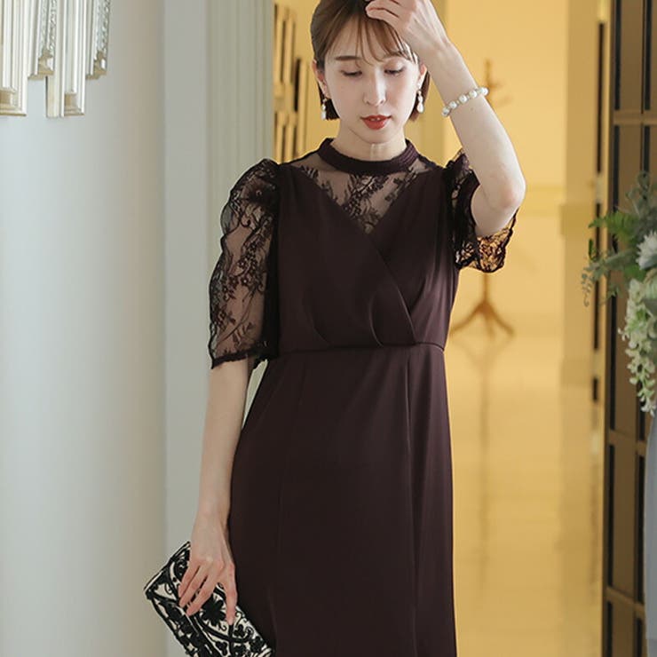 結婚式 ワンピース パーティードレス[品番:PV000003390 結婚式 ワンピース パーティードレス[品番:PV000003390