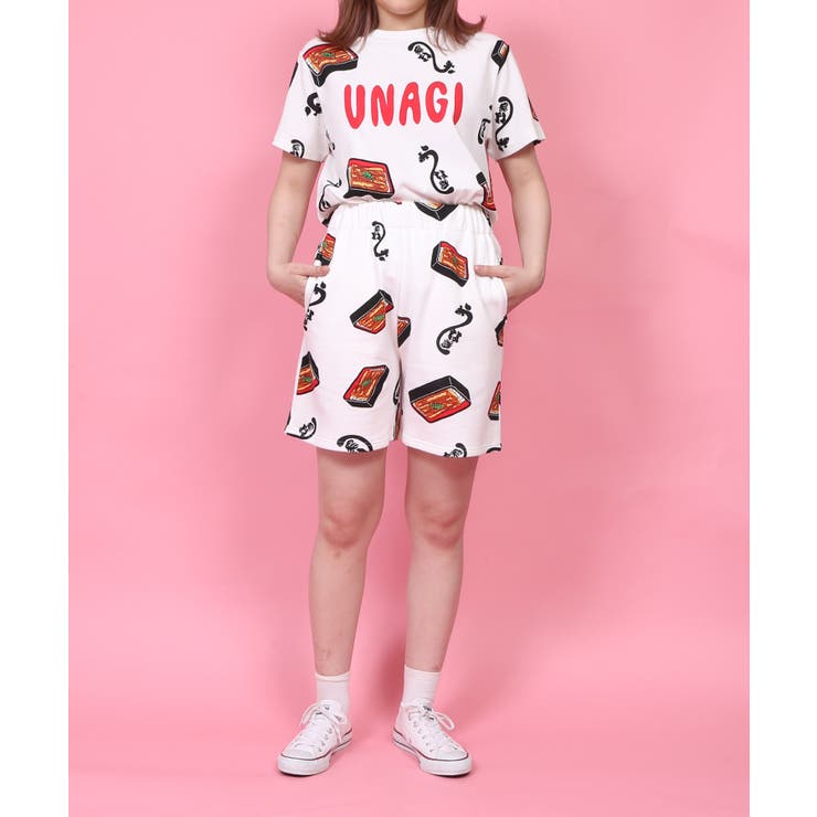 うなぎ総柄スウェットショーパン[品番：PNYW0004387]｜PUNYUS （プニュズ）のレディースファッション通販｜SHOPLIST（ショップリスト）