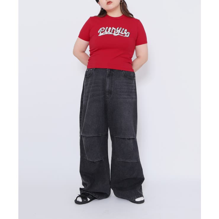 ニータックバギーデニムパンツ[品番：PNYW0004451]｜PUNYUS （プニュズ）のレディースファッション通販｜SHOPLIST（ショップリスト）