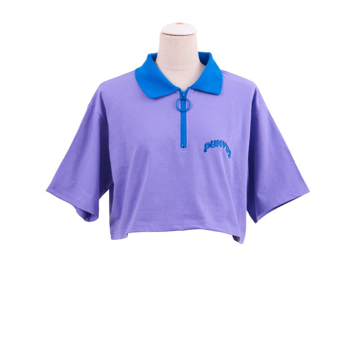 ワンポイントハーフZIPポロシャツ[品番：PNYW0004379]｜PUNYUS （プニュズ）のレディースファッション通販｜SHOPLIST（ショップリスト）
