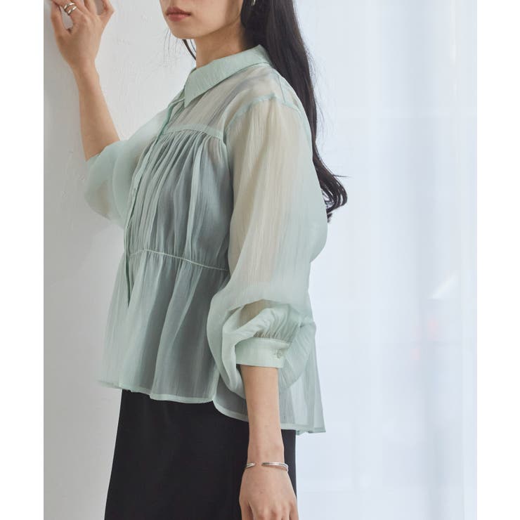 シャーリングシアーショートシャツ[品番：RANW0009393]｜RANAN（ラナン）｜レディース｜Shoplist