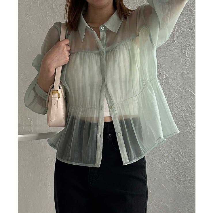シャーリングシアーショートシャツ[品番：RANW0009393]｜RANAN（ラナン）｜レディース｜Shoplist