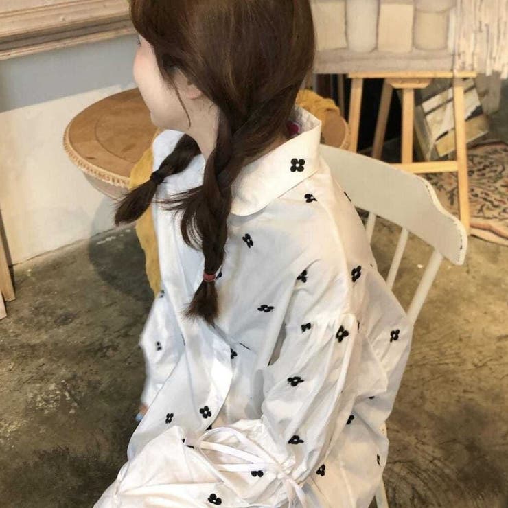 Flowerリブリボンシャツ[品番：SHNW0011760]｜Achic（アシック）のレディースファッション通販｜SHOPLIST（ショップリスト）