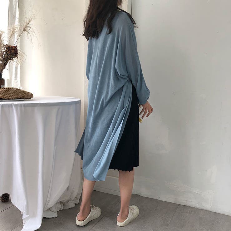 ロングシアーカーディガン はおり 透け感[品番:SHNW0007425 ロングシアーカーディガン はおり 透け感[品番:SHNW0007425