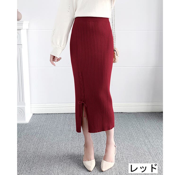 サイドスリットリブニットスカート[品番：SHNW0007933]｜LADY LIKE （レディライク ）のレディースファッション通販 ...