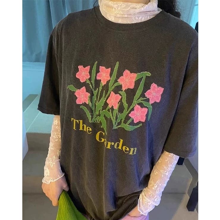 綿100%フラワープリントTシャツ 体型カバー 夏服[品番：SHNW0010699]｜Sibra（シブラ）のレディースファッション通販 ...