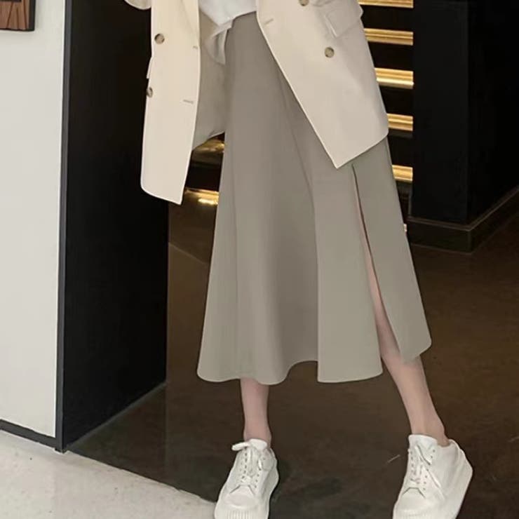 サイドスリットスカート 韓国ファッション オフィスカジュアル[品番：SHNW0007017]｜Sibra（シブラ）のレディースファッション通販 ...