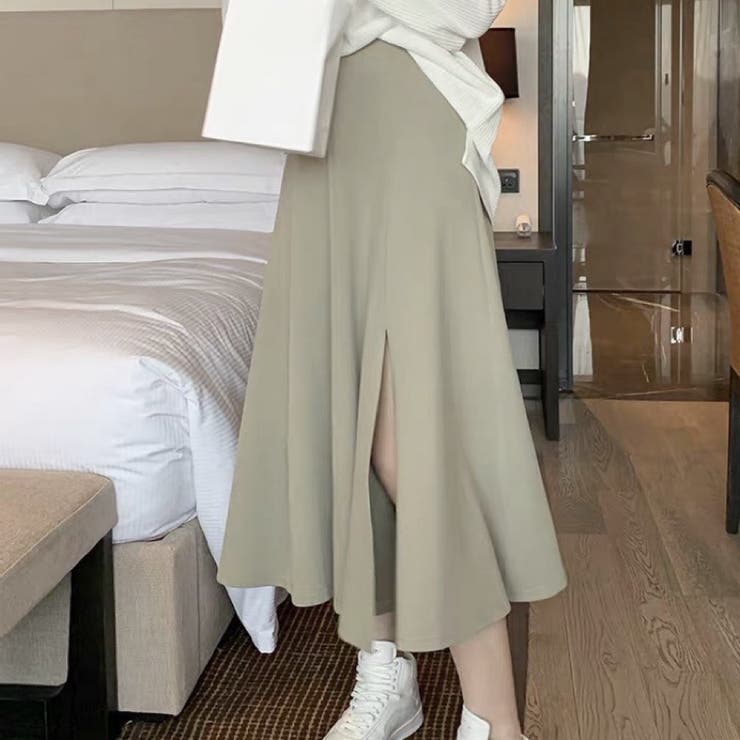 サイドスリットスカート 韓国ファッション オフィスカジュアル[品番：SHNW0007017]｜Sibra（シブラ）のレディースファッション通販 ...