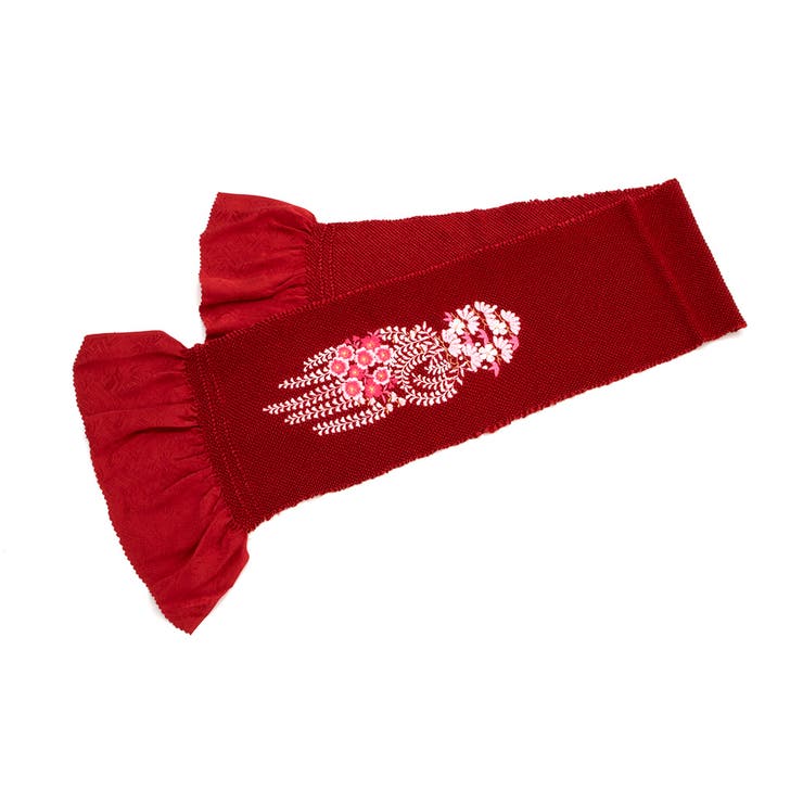 帯揚げ 赤系 えんじ色[品番：SBEW0017323]｜SOUBIEN（ソウビエン）の